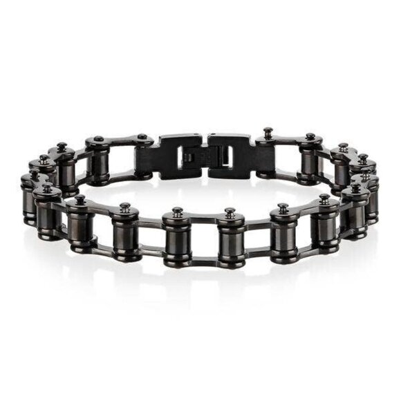 Accessories | Braceletstainless Steel Black Bike Chain | Poshmark